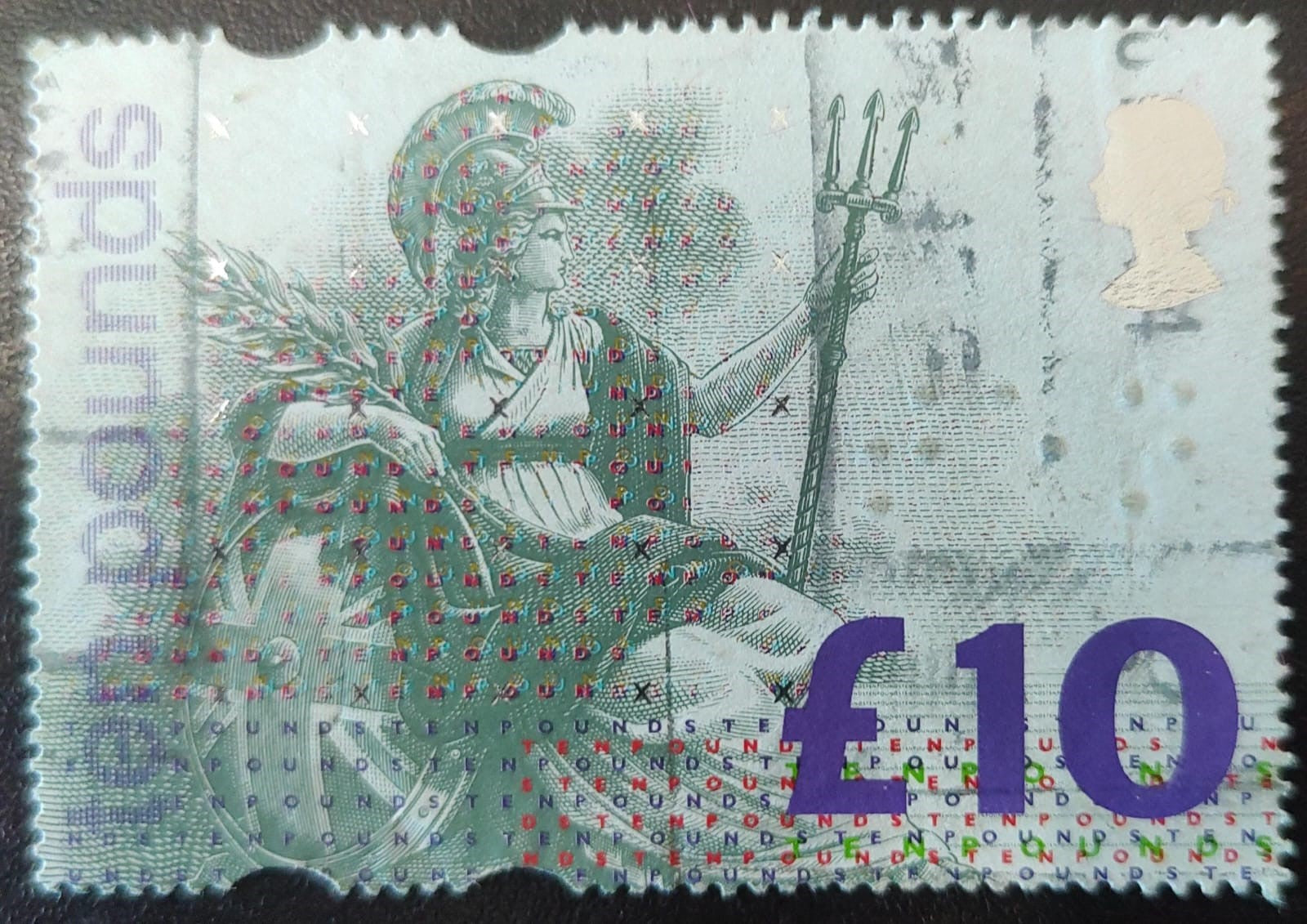 A very very MULTI UNUSUAL stamp from UK-fine used – Bharat Exotics
